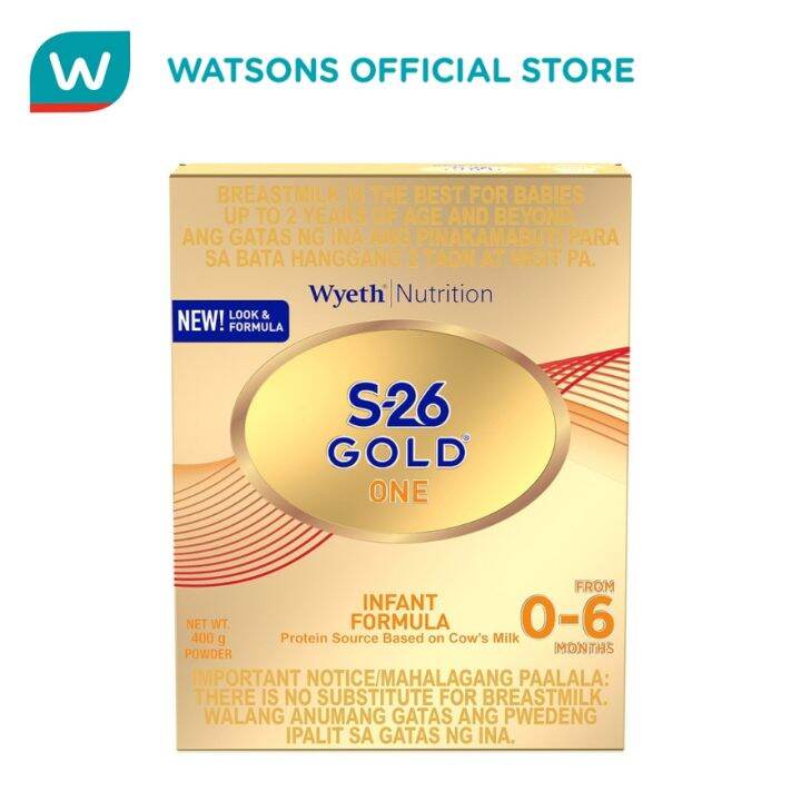 S26 Gold One Infant Formula from 0-6 Months 400g Powder | Lazada PH