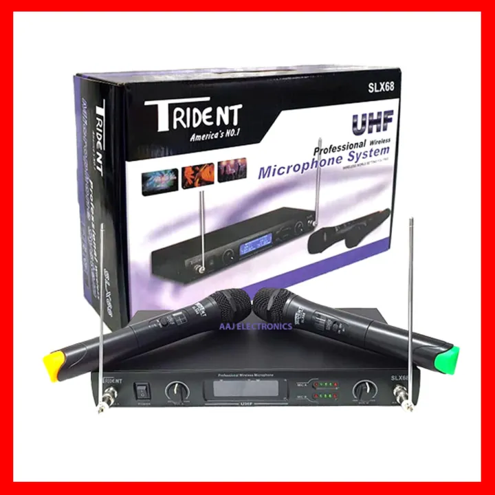 [Original] Trident Wireless Microphone Model SLX-68 (2 PCS Mic) Heavy ...