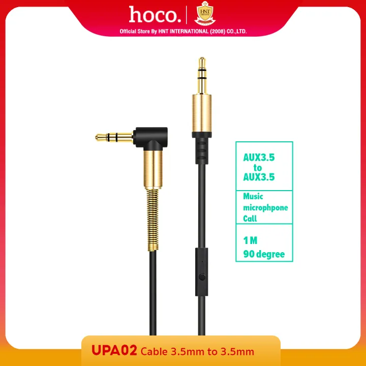 Hoco AUX Cable 3.5mm to 3.5mm +ไมค์ในตัว สายต่อหูฟัง ลำโพง เครื่องเสียงรถยนต์ jack Audio Aux ...