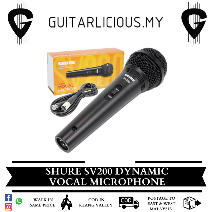 Shure SV200 Dynamic Vocal Microphone( SV 200 / SV-200) | Lazada