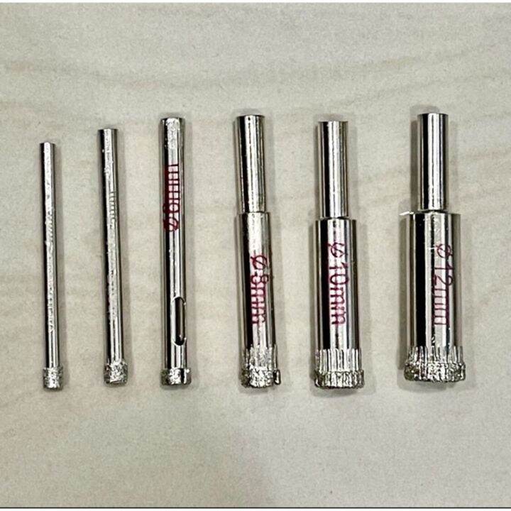 MATA BOR KACA PUTIH Diamond HOLE CUTTER core bits mata bor lubang BAGUS 4mm 5mm 6mm 8mm 10mm ...
