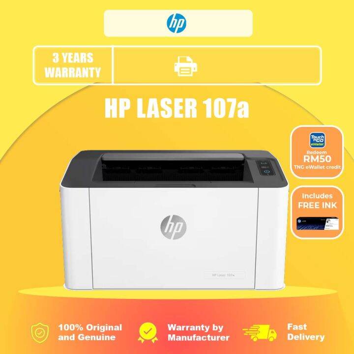 HP Laser 107a 107w Printer A4 Black and White Laser Printer, Perfect ...