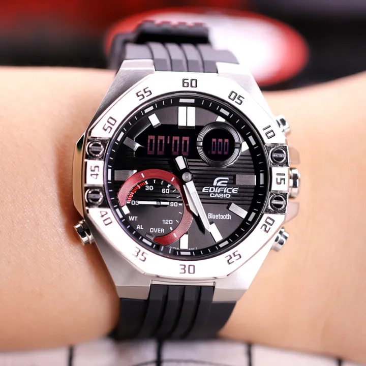 Casio Watch Men's EDIFICE Bluetooth Business Table Farm Oak ECB-10YP-1A ...