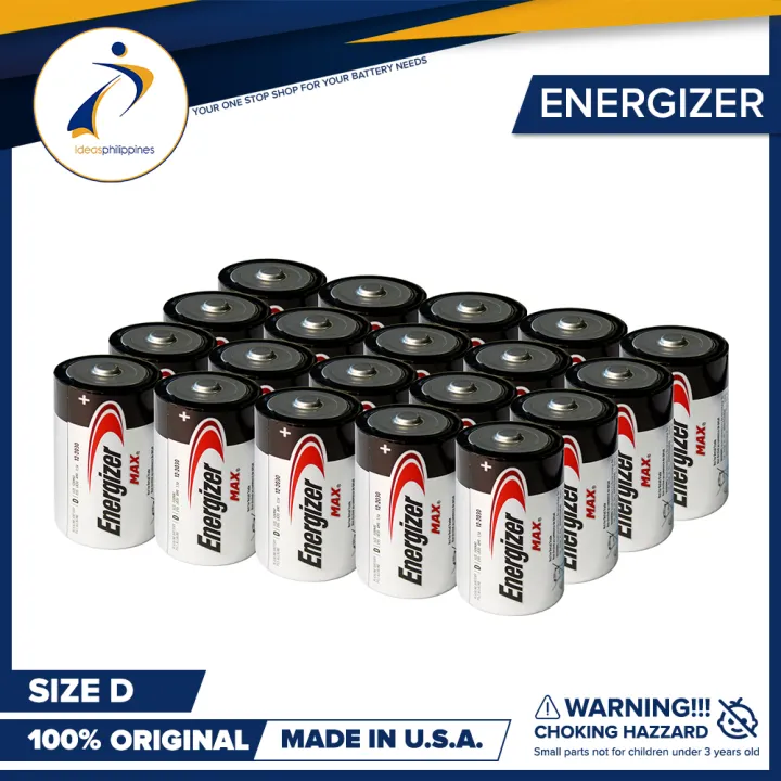Energizer Max Alkaline Size D Batteries Pack of 20 | Lazada PH