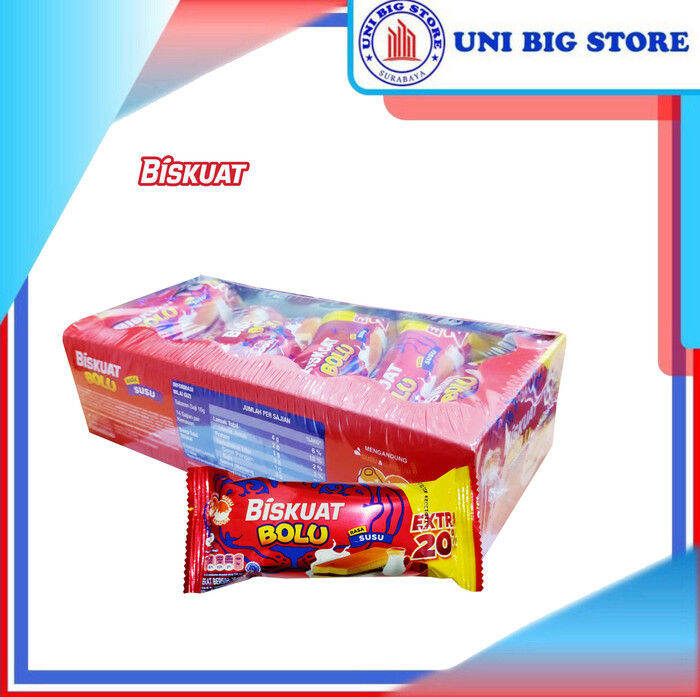 Biskuat Bolu Susu 16 gr 12 pcs Soft Cake BOX | Lazada Indonesia