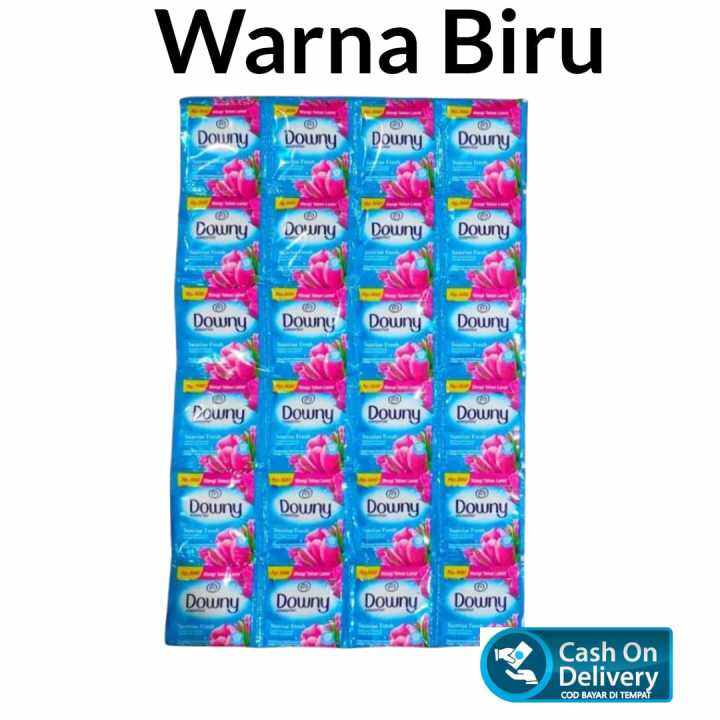 PROMO 24 PCS DOWNY SUNRISE FRESH BIRU PELEMBUT PAKAIAN SOFTENER 11 mL ...