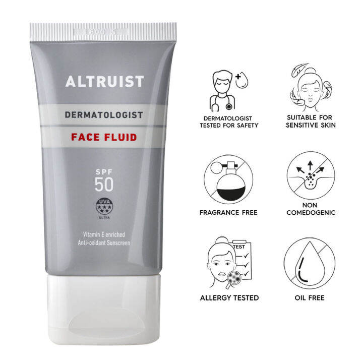 Altruist Dermatologist Sunscreen SPF 50 Fluid | Lazada