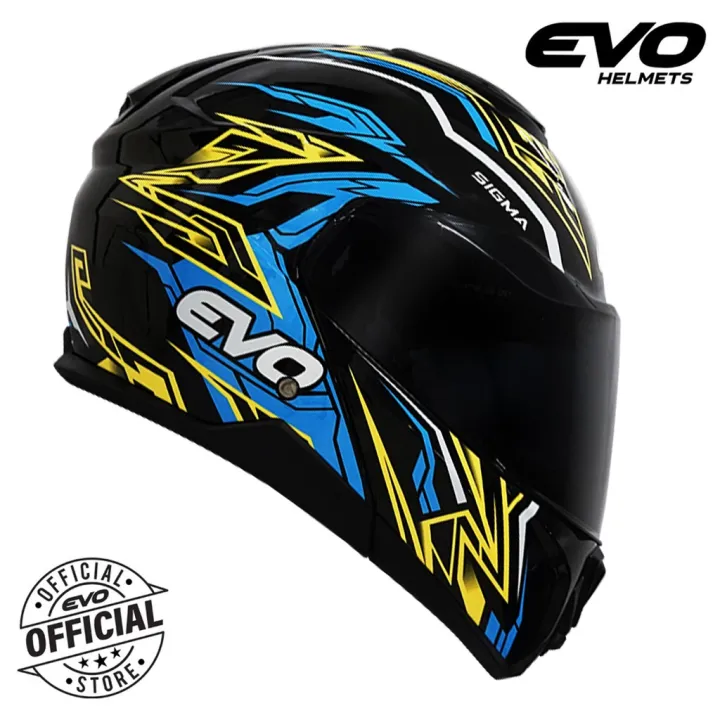 EVO Vxr-4000 Sigma Modular Dual Visor Helmet With Free Clear Lens ...
