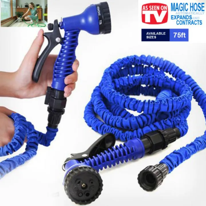 Magic Hose 22.5m Expandable Flexible Plastic Hose With Spray Gun ...
