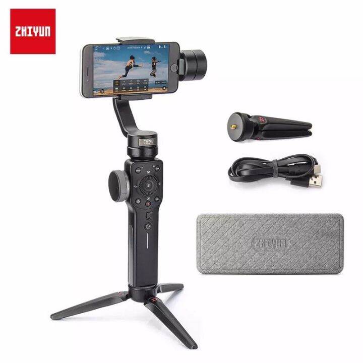 Zhiyun Smooth 4 3-Axis Gimbal Stabilizer for Smartphone | Lazada Indonesia