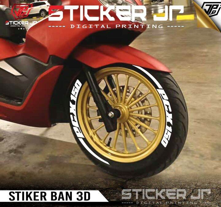 Sticker Ban / Font Ban / Tire Bomb / 3D stiker ban PCX 150 Sticker Velg ...