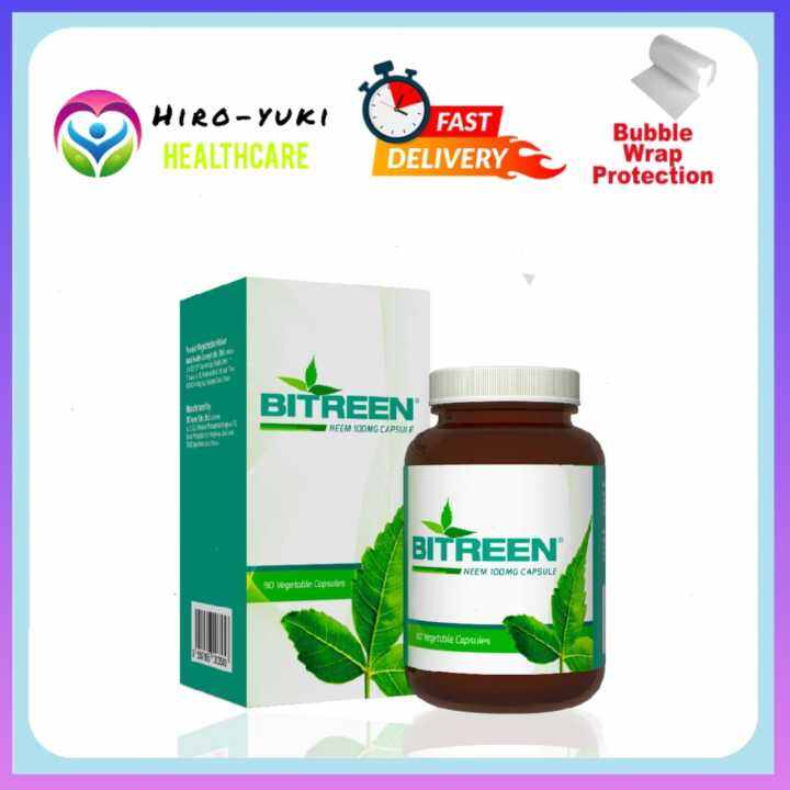 Bitreen Neem 100mg vegetable capsules (90's) | Lazada