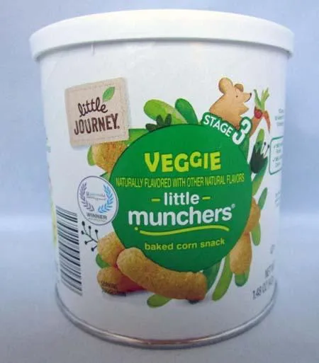 LITTLE JOURNEY LITTLE MUNCHERS (VEGGIE) BAKED CORN SNACK. IMPORTED FROM ...