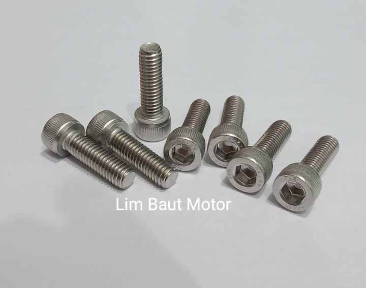 Lim Baut Motor baut 10 L stainless L5 / 6x25mm ( 1 biji ) | Lazada ...