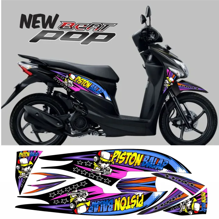 Stiker Motor HONDA BEAT POP Keren Lis Motor Emblem Motor Striping ...