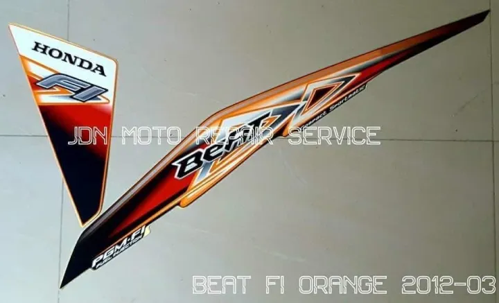 BEAT Fi V1 12 ORANGE Stock Decal/Sticker | Lazada PH