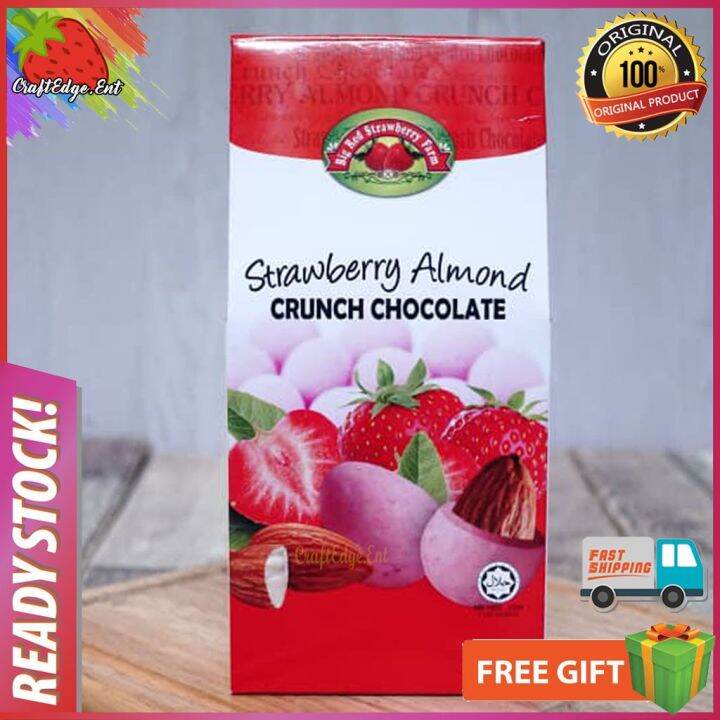 CHOCOLATE COKLAT STRAWBERRY ALMOND CRUNCH (Perisa Strawberi Kacang ...