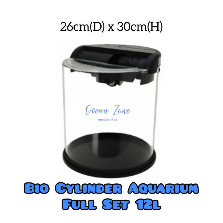 【Ocean Zone】Bio Cylinder Aquarium / Cylinder Tank TR-250L(Full Set ...