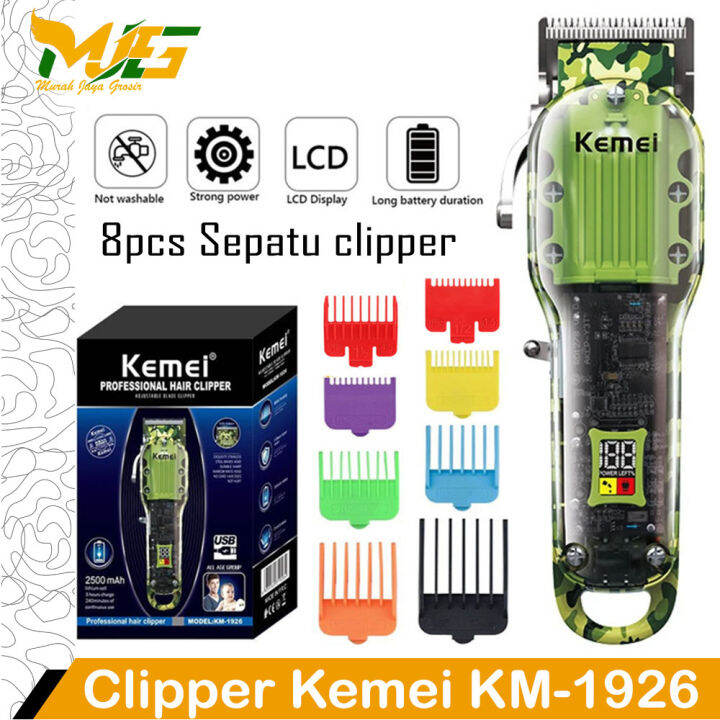 Alat Cukur Rambut Kemei KM-1926 LCD Display Mesin Pangkas Rambut Elektrik Hair Clipper | Lazada ...