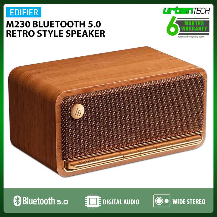 EDIFIER M230 Retro Style Wooden Bluetooth 5.0 Wireless Speaker Supports ...