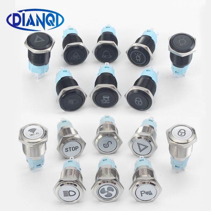 16mm Customization metal Brass/Oxide black plating push symbols button ...