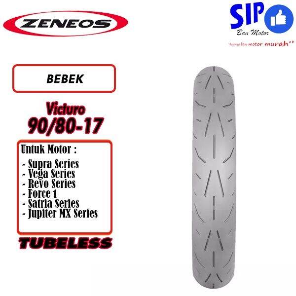 Ban motor matic Soft Compound Zeneos Victuro 90 80 ring 17 Tubeless ...