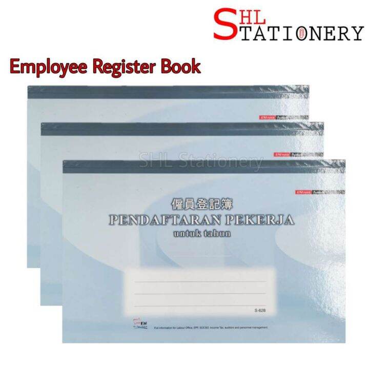 UNI S628 Employee Register Book Hard Cover 25 Sheets / Buku Pendaftaran ...