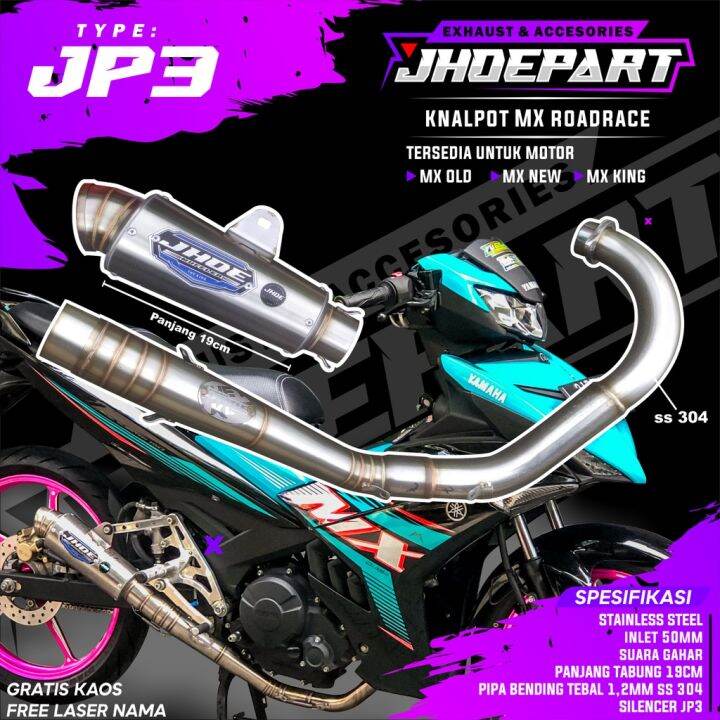 Knalpot Racing MX OLD MX NEW MX KING Roadrace TYPE JP3 By Jhoe Muffler Original | Lazada Indonesia