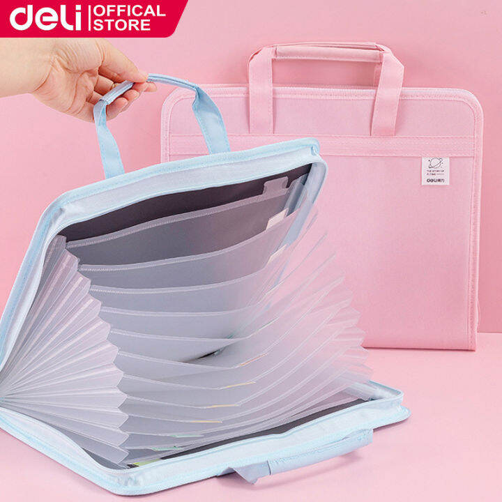 Deli File Organizer For Documents Storage Bag Plastic Envelope With Handle Office Supplies File ...