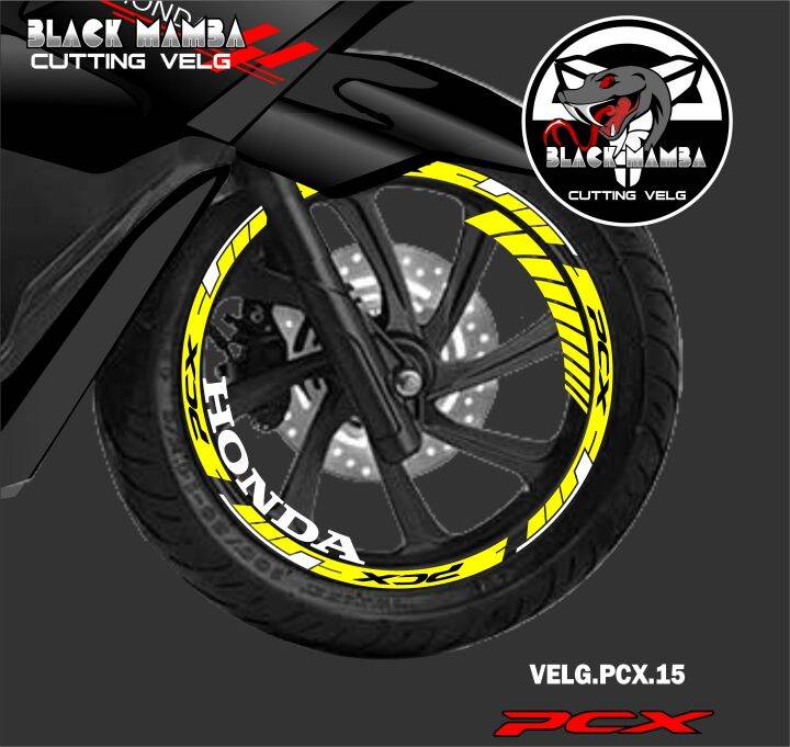 (COD) CUTTING STICKER VELG HONDA PCX 12 - STIKER LIS LIST VARIASI BAN ...