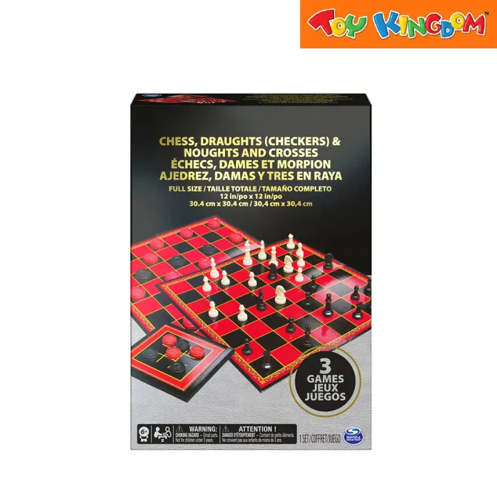 Cardinal Games Spin Master Classic Chess, Checkers and Crosses 3-in-1 ...