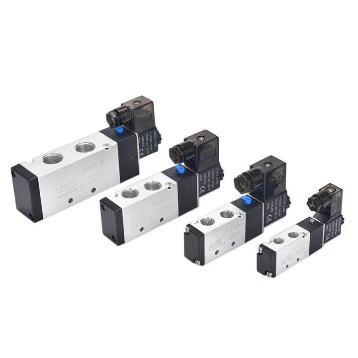 Pneumatic Electric Solenoid Valve 5 Way 2 Position Air Solenoid Valve 4V210-08 4V310-10 12V 24V ...