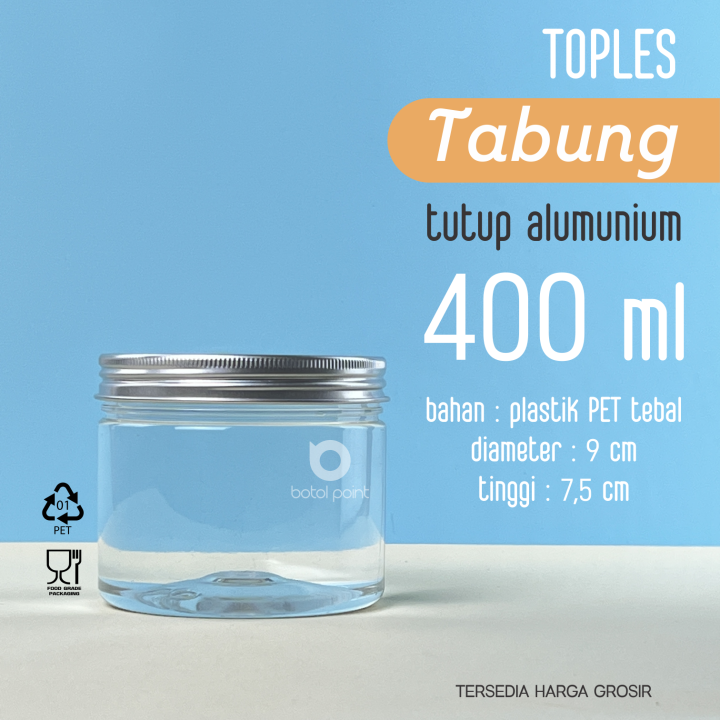 TOPLES TABUNG 400 ML TUTUP ALUMUNIUM - TOPLES PLASTIK 400 ML - TOPLES TABUNG 400 ML | Lazada ...
