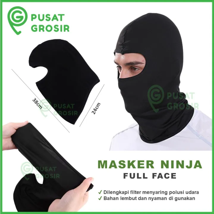 Masker ninja full face polos penutup wajah anti polusi cocok untuk ...