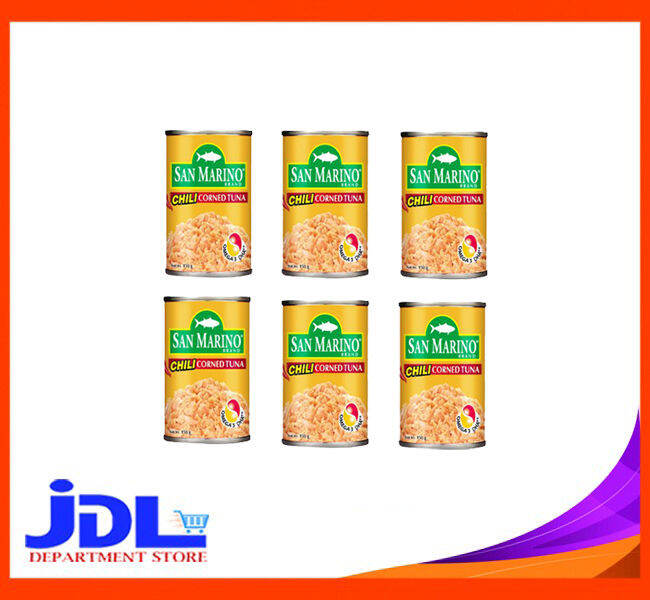 JDL SAN MARINO CORNED TUNA CHILLI (yellow) 150G(SET BY 6) | Lazada PH