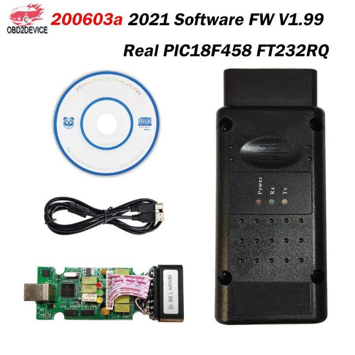 OPCOM V1.99 พร้อม PIC18F458 FTDI Scanner คุณภาพสูง OBD2 เครื่องมือ ...