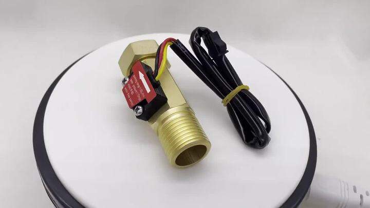 DN15 NEW Male Female Thread Water Flow Sensor Brass 1.75MPa Hall Sensor ...