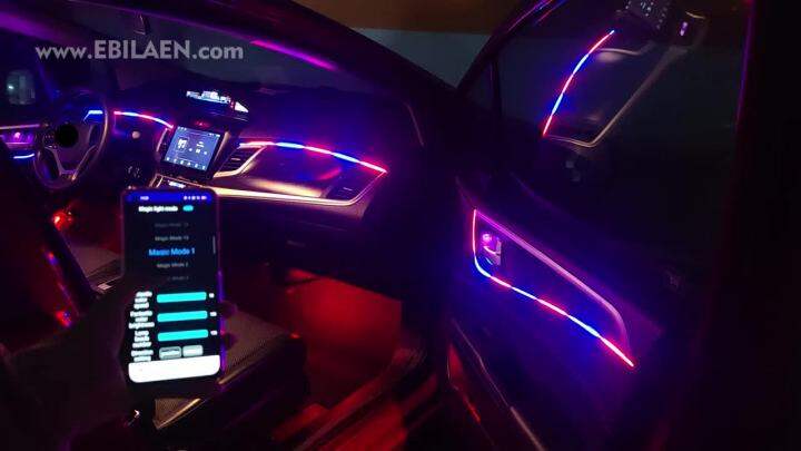 Symphony Full Color Car Interior Light Dual Zone LED Strip Accessories ...