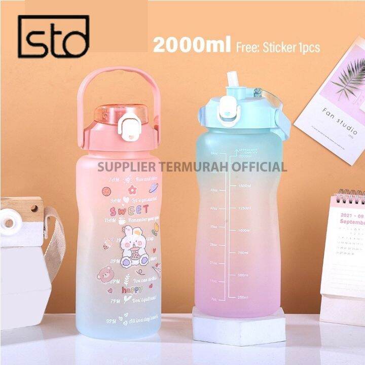 Botol Minum Pelangi 2 Liter - Bottle 2000 ML Rainbow FREE STIKER | Lazada Indonesia