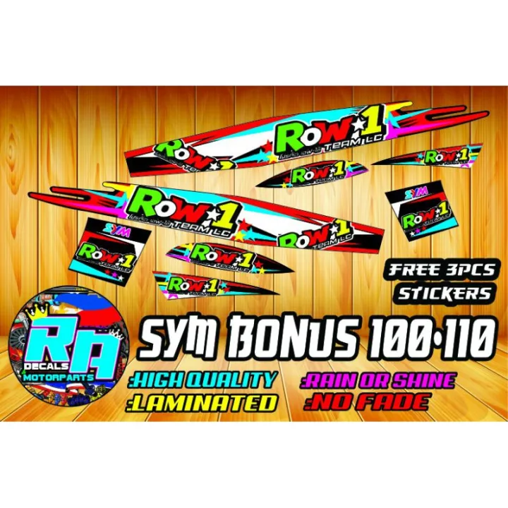 立即发货 Sym Bonus 100110 Row 1 Decals | Lazada PH