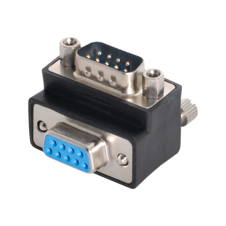 D-Sub RS232 9Pin Male To Female Down Angled 90 Degree Extension Adapter 9 Pin | Lazada PH