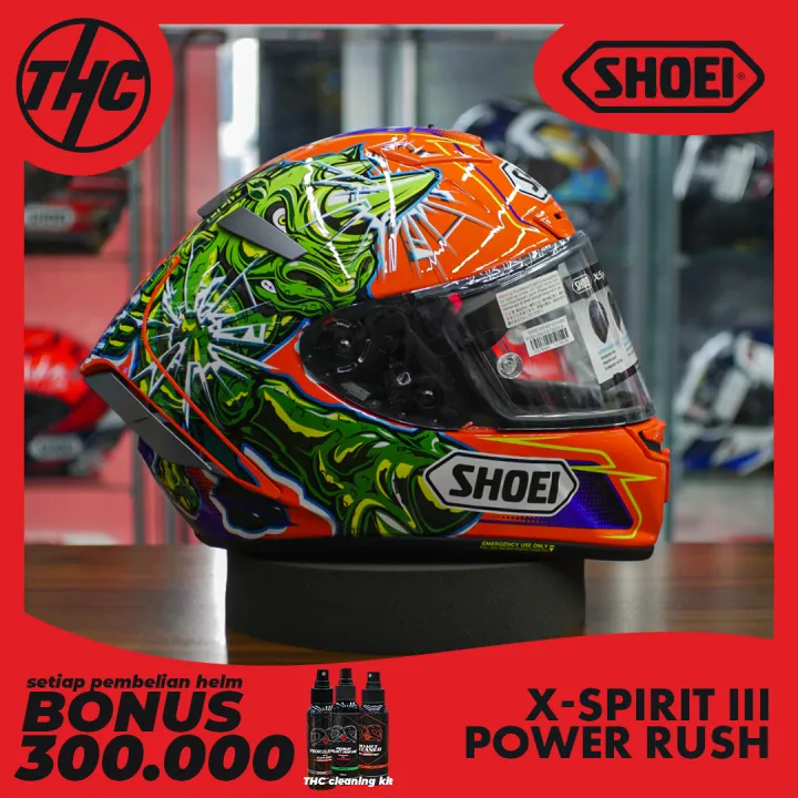 Helm SHOEI X-Spirit 3 Baru / SHOEI Helmet New X-Spirit III Power Rush ...