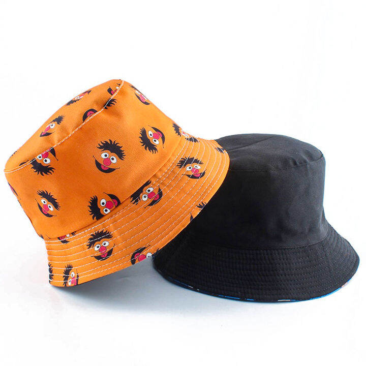 Reversible Double-Sided Waway Fisherman Bucket Hat Summer Beach Hats ...