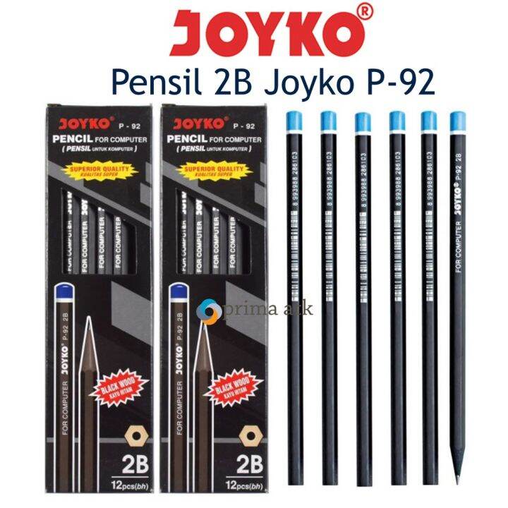 Joyko Pencil/ Pensil P-92/ 2B/ 1 Box isi 12 Pcs | Lazada Indonesia