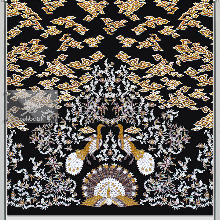 kain batik - Motif Burung Merak Mega Mendung Unik (Ukuran 2 Meter Lebih ...