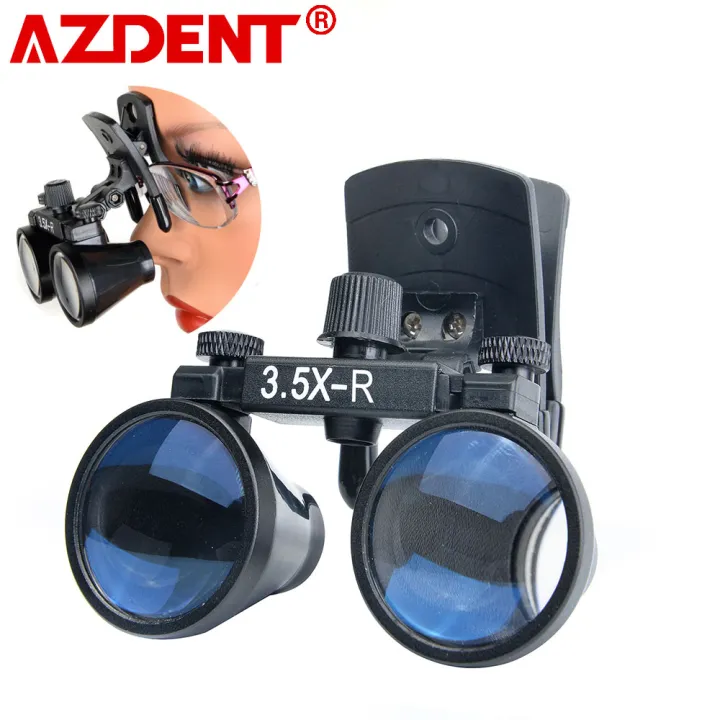 2.5X 3.5X Dental Portable Clip Medical Surgery Loupe Binocular Dental Magnifying Glass Clamp ...