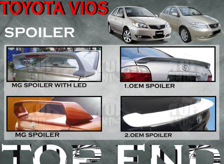 TOYOTA VIOS 2003-2007 SPOILER FOR VIOS NCP42 REAR TRUNK SPOILER ...