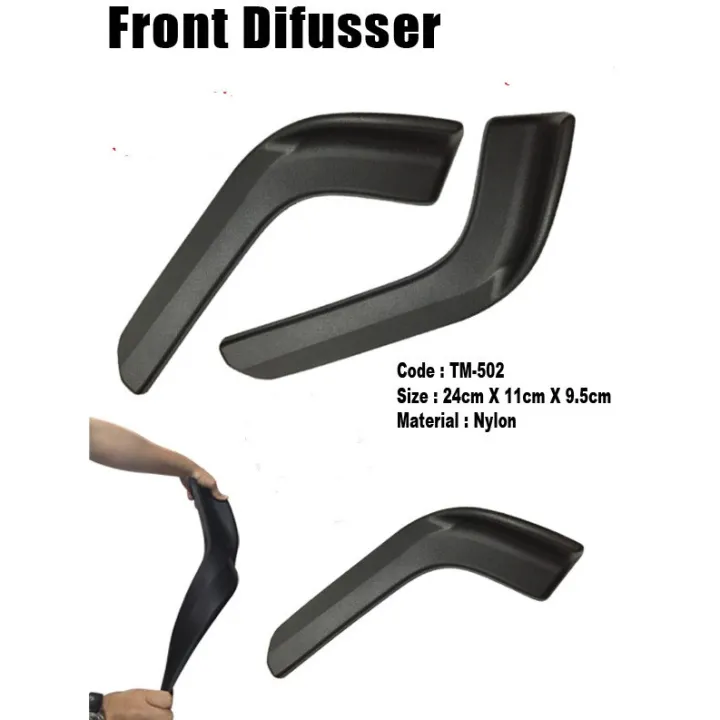 Car Front Deflector Spoiler Splitter Diffuser Bumper Canard Lip Body ...