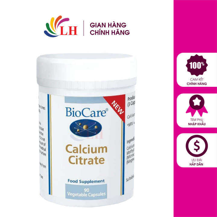 Viên uống Canxi BioCare Calcium Citrate chống loãng xương, phát triển ...