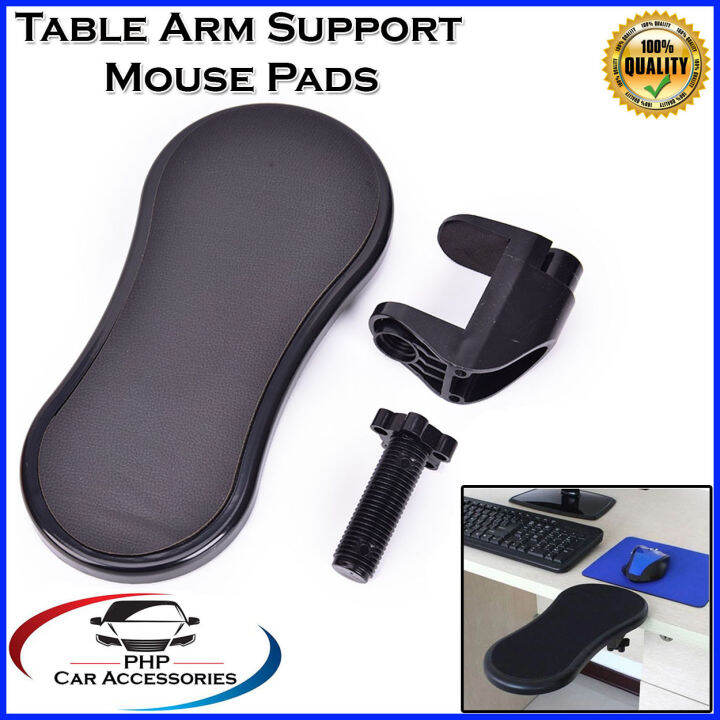 Desk Attachable Computer Table Arm Support Mouse Pads Wrist Rests Hand ...